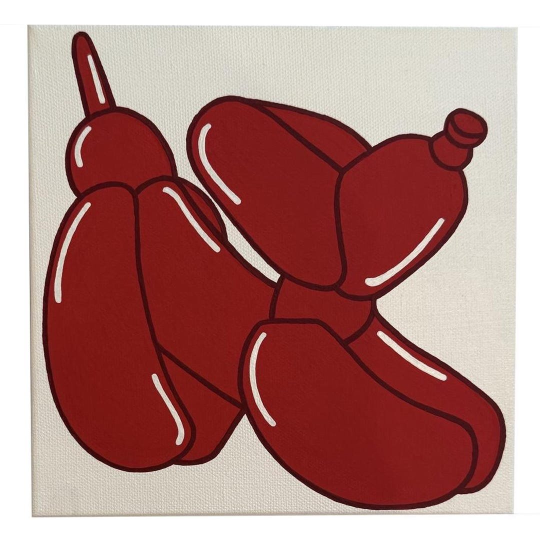 Custom Balloon Dog Painting | Simple Balloon Dog Artwork | Unique Home ...