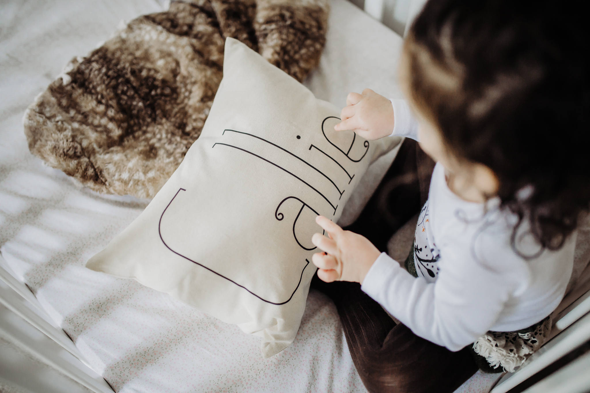 Personalized baby pillow gift for baby minimalist nursery | Etsy