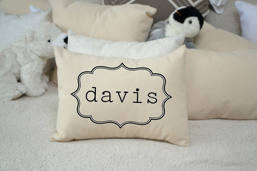 Personalized Children's Pillow, Newborn Name, Kids Gift, Baby Boys ...