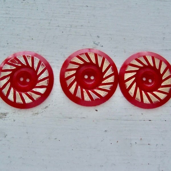 Large Red Buttons - Etsy