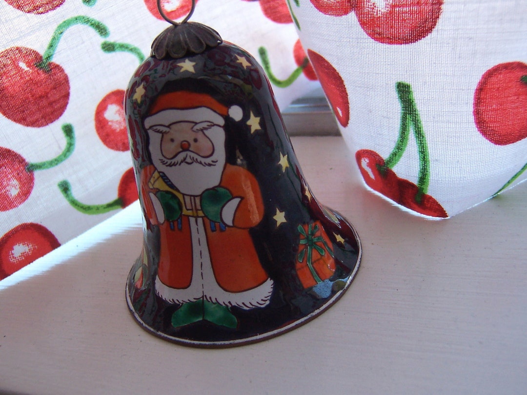 Bell / Enamel Santa Bell - Etsy