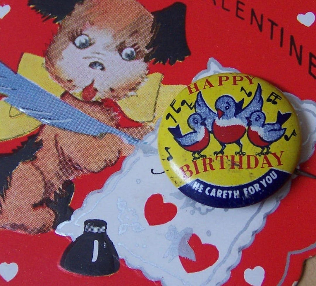 Pin / Tin Happy Birthday Pin - Etsy