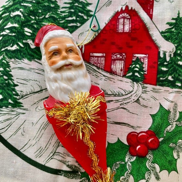 Santa Head Ornament - Etsy
