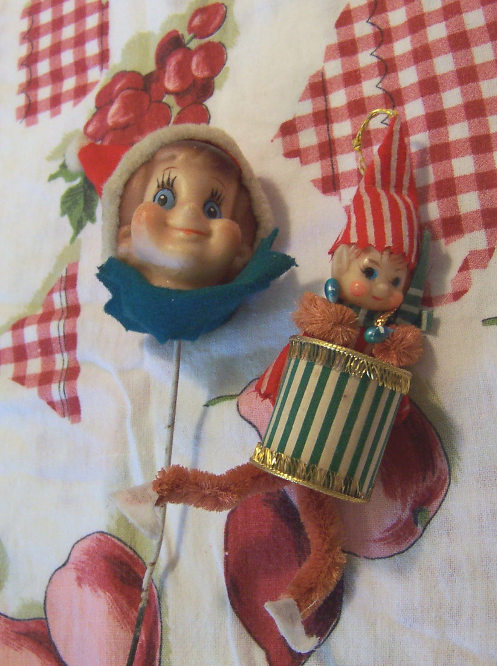 Elves / Two Vintage Elf Holiday Decorations - Etsy