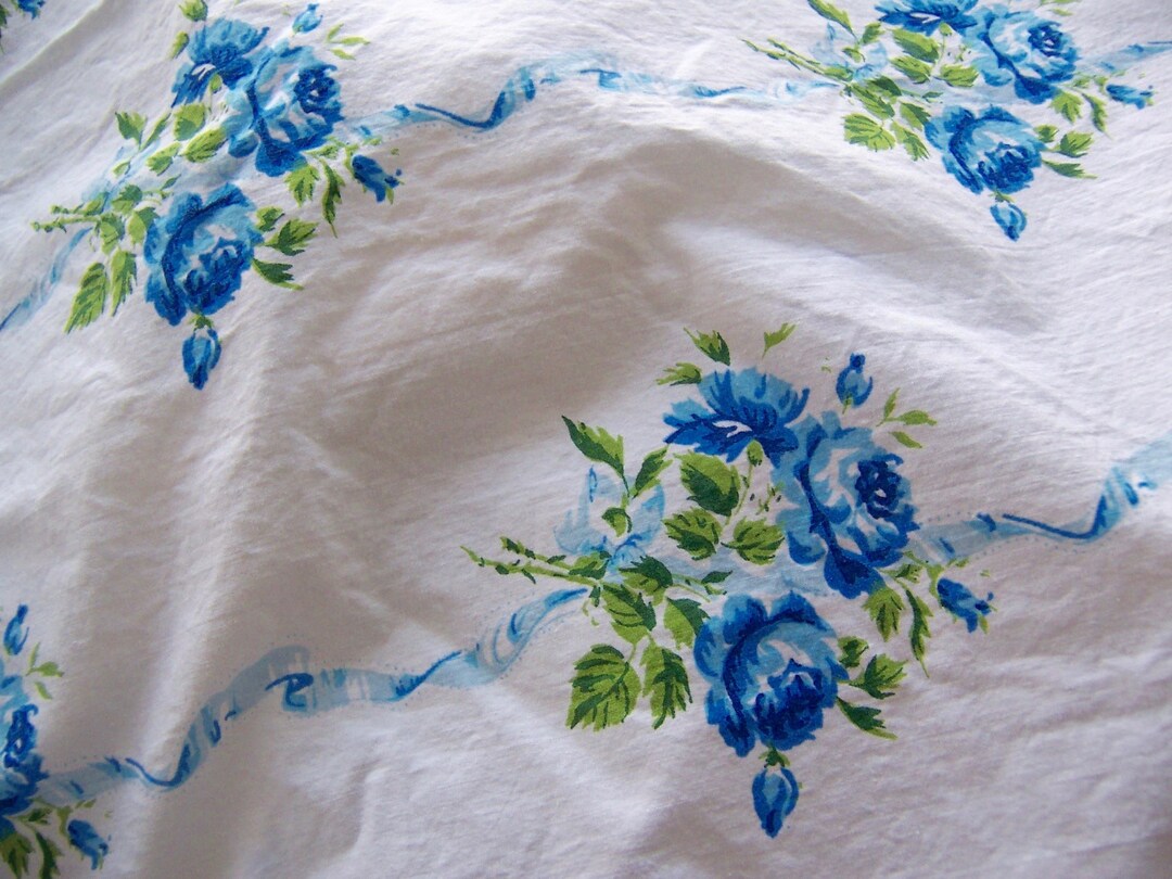 Sheets / Twin Sheets Set With Blue Flowers - Etsy
