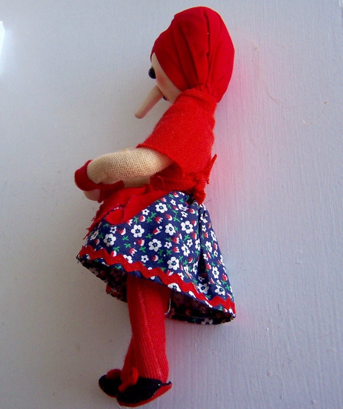 Doll / Folk Art Fabric and Wire Doll | Etsy