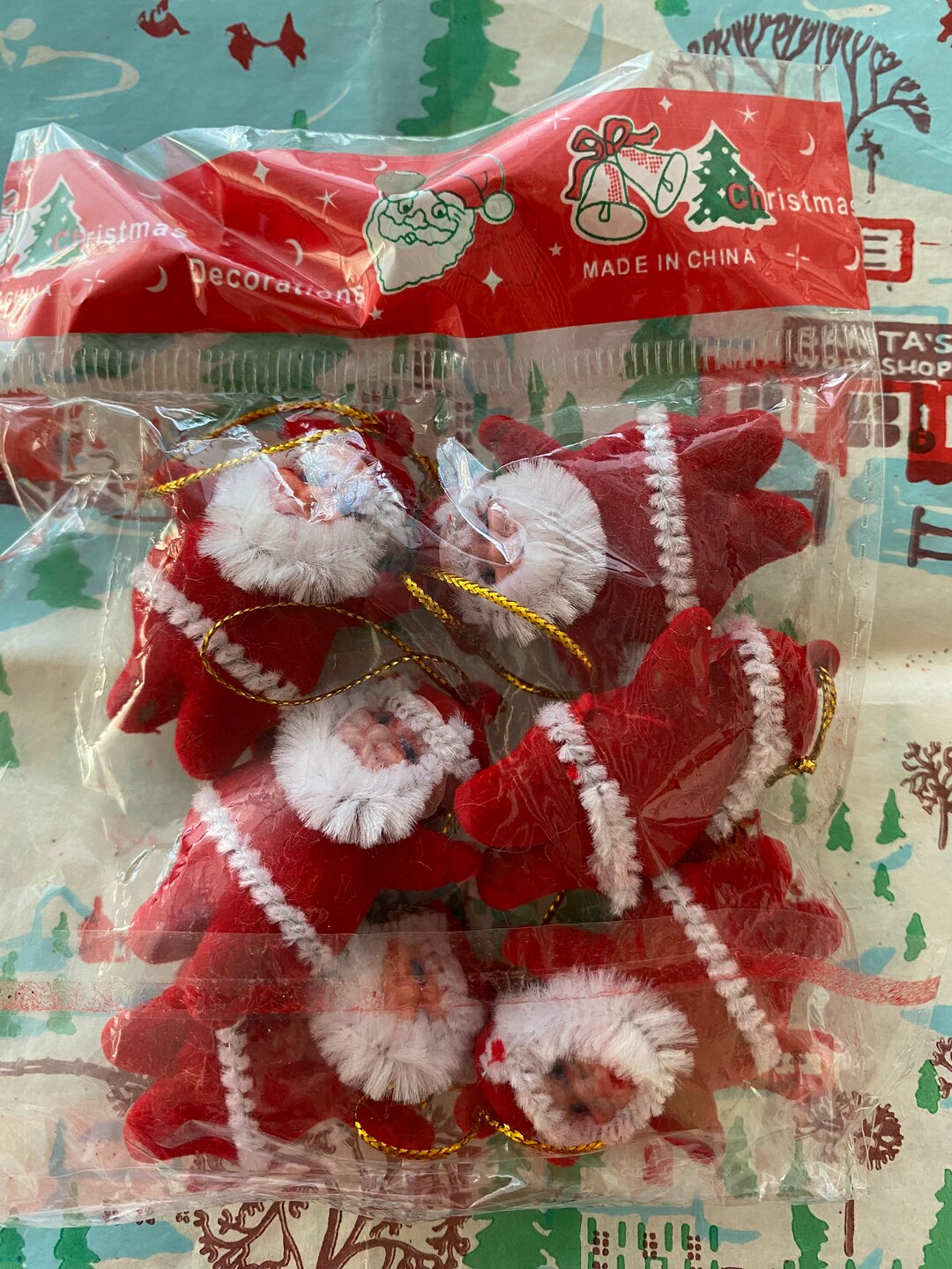 Santas / Tiny Santa Ornaments - Etsy