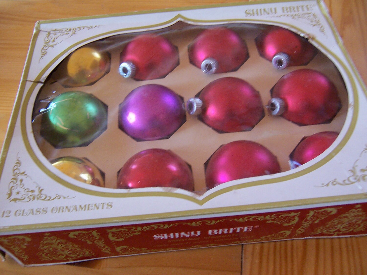 Bulbs / 12 Misc. Shiny Brite Vintage Ornaments | Etsy