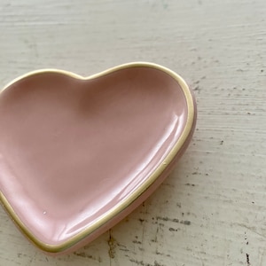 Heart / Tiny Pink Heart Trinket Dish - Etsy