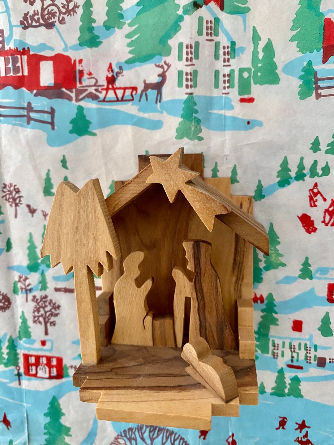 Nativity Scene / Wooden Nativity Scene Decoration - Etsy