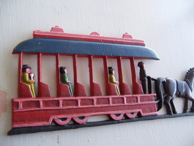 Cast Iron Horse and Trolley Wall Hanging - Etsy