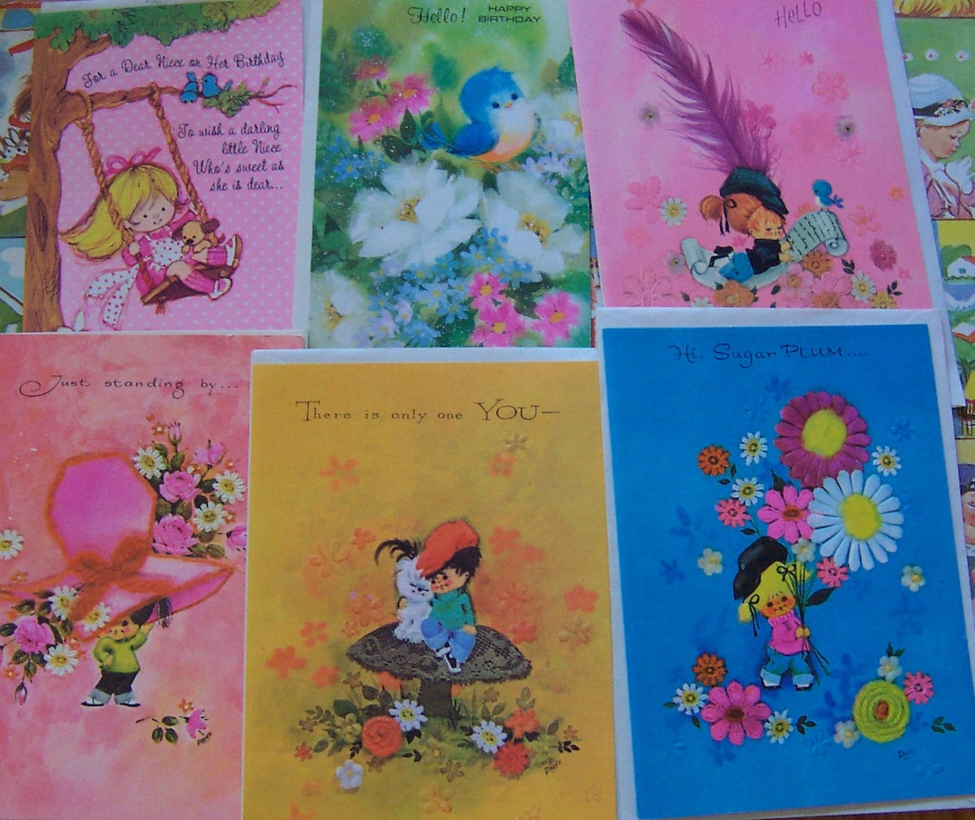 Cards / Darling 70's Vintage Cards - Etsy