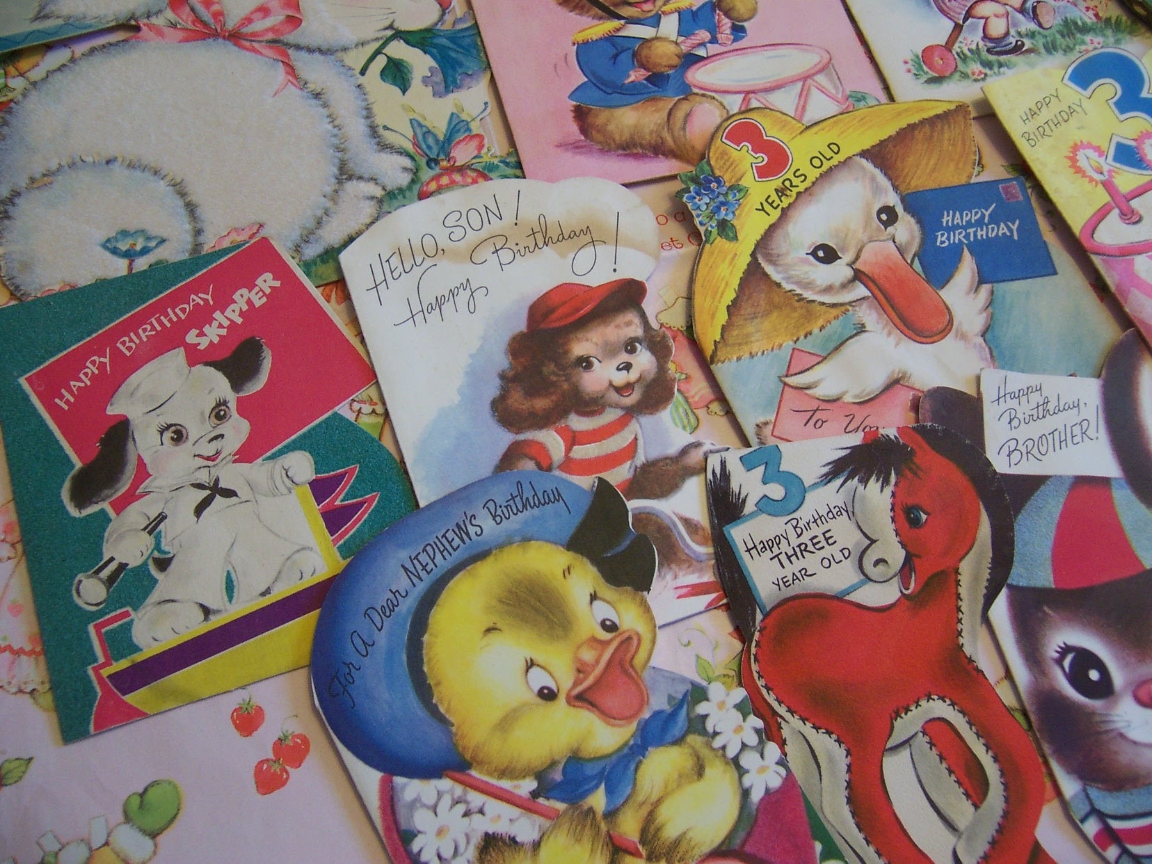 Paper ephemera / vintage birthday paper ephemera | Etsy