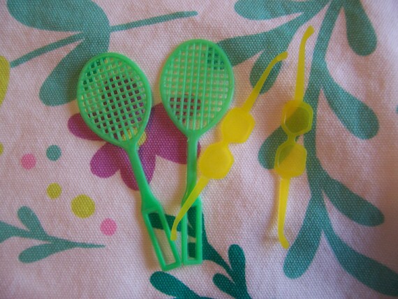 Barbie Doll Tennis Rackets and Sunglasses | Etsy