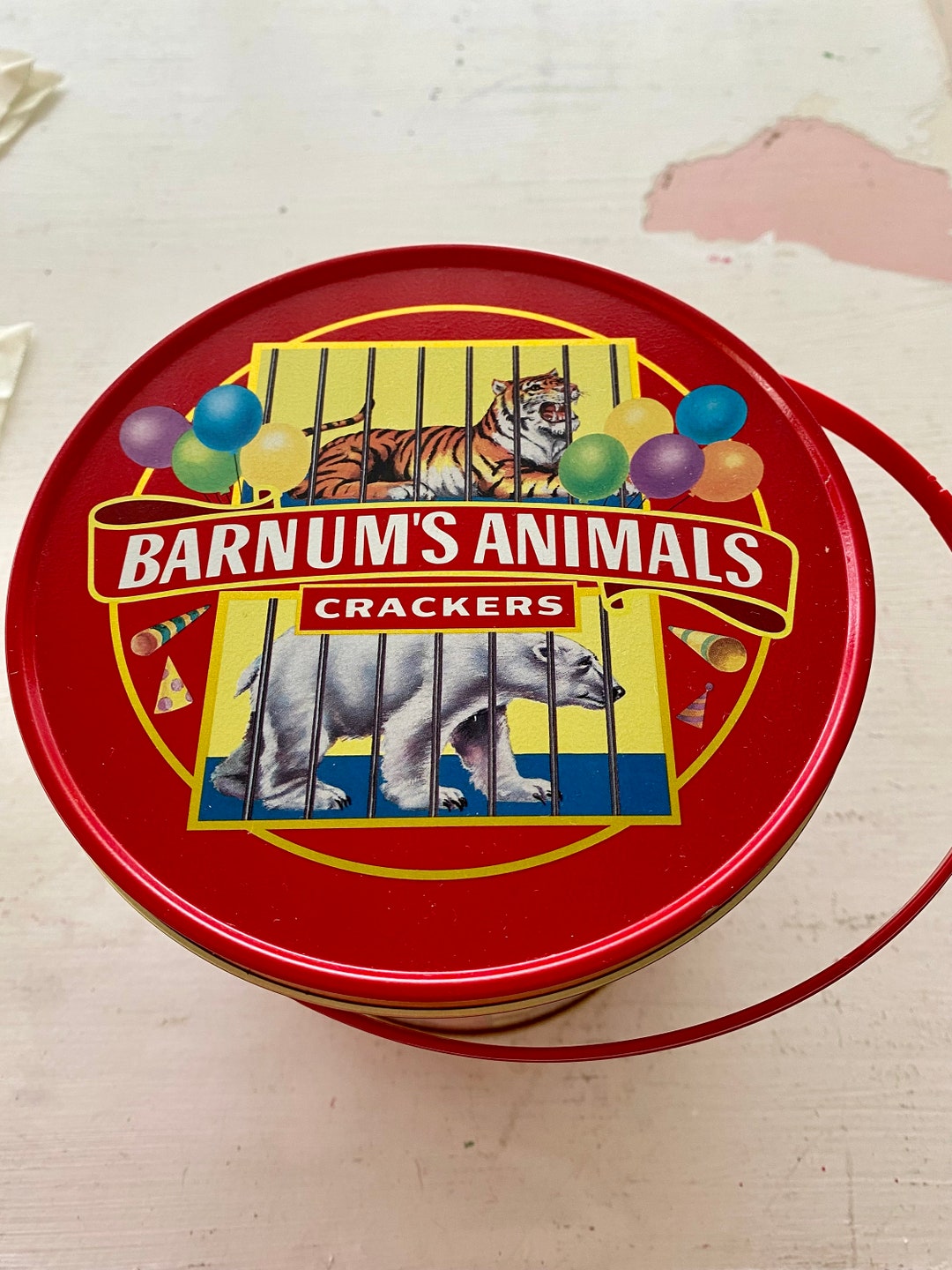 Tin / Barnum's Animals Crackers Bucket - Etsy