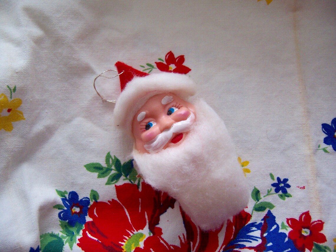 Ornament / Santa Rubber Doll Head Ornament - Etsy