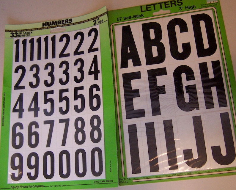 Lettering / Hy Ko Letters and Numbers | Etsy