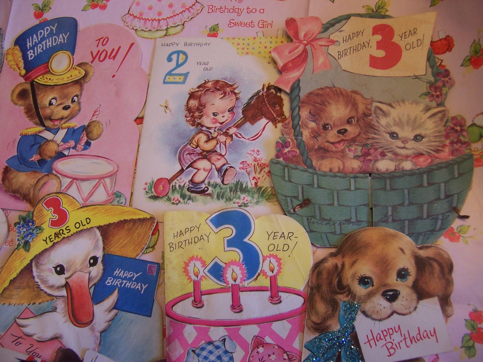 Paper ephemera / vintage birthday paper ephemera | Etsy