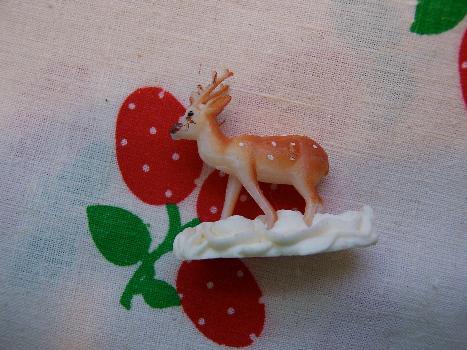 Deer / Tiny Plastic Deer Figurine With Antlers - Etsy