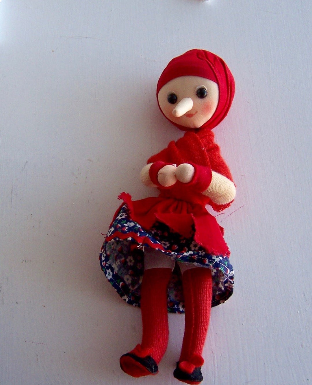 Doll / Folk Art Fabric and Wire Doll - Etsy