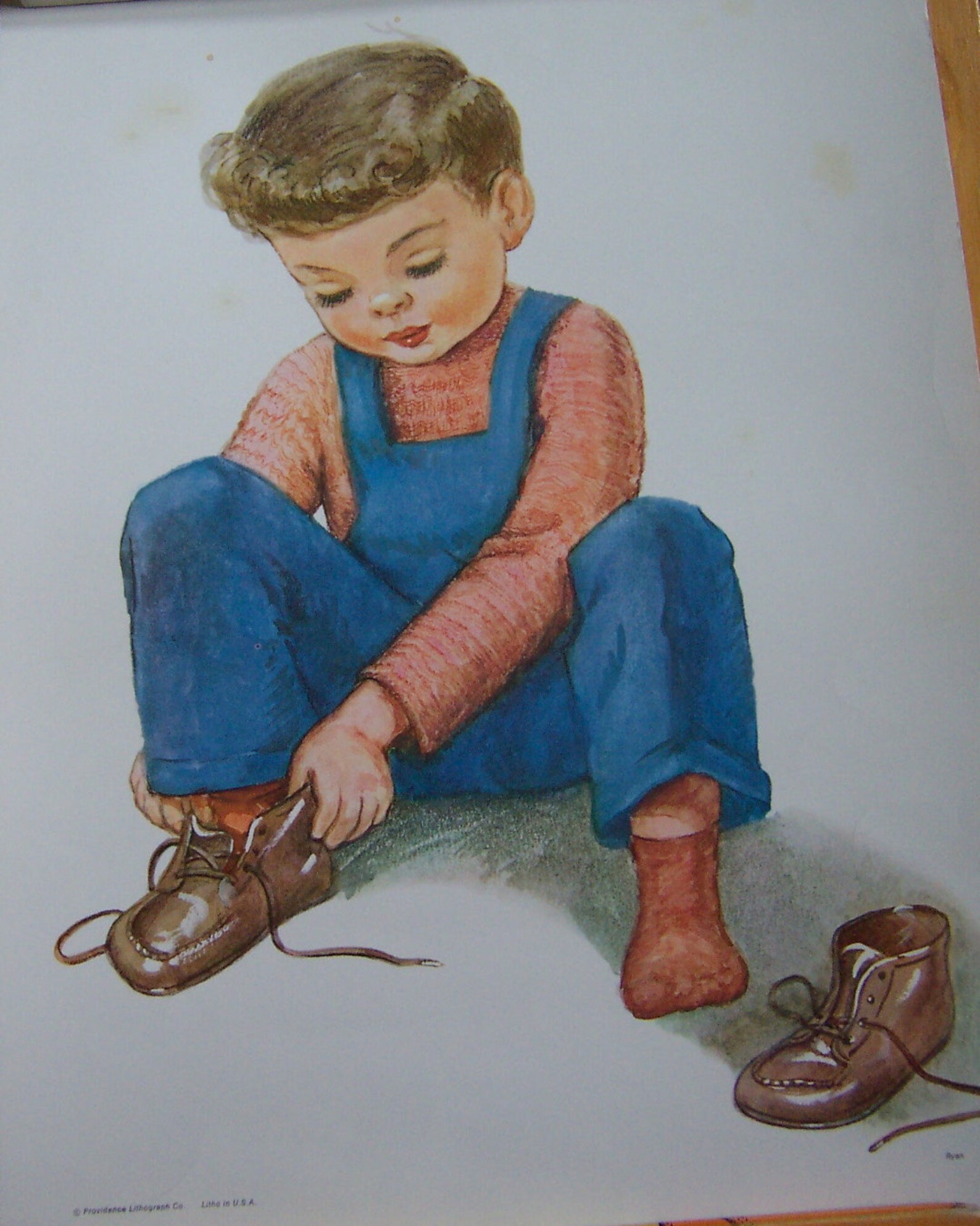 Poster / Little Boy Lithograph Poster - Etsy