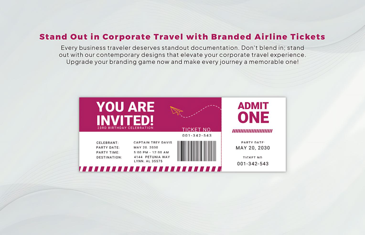 Birthday Airplane Ticket Printable, Surprise Trip Ticket, Boarding Pass ...