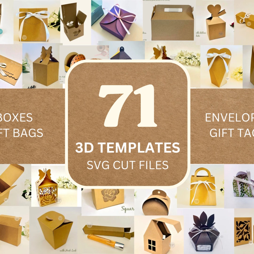 71 SVG Bundle, 3D Box Templates 3D Made Exclusively for Cricut ...