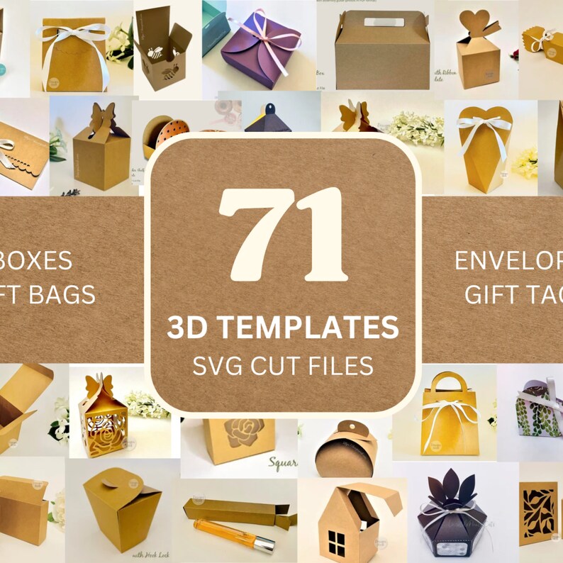 71 SVG Bundle, 3D Box Templates 3D Made Exclusively for Cricut ...
