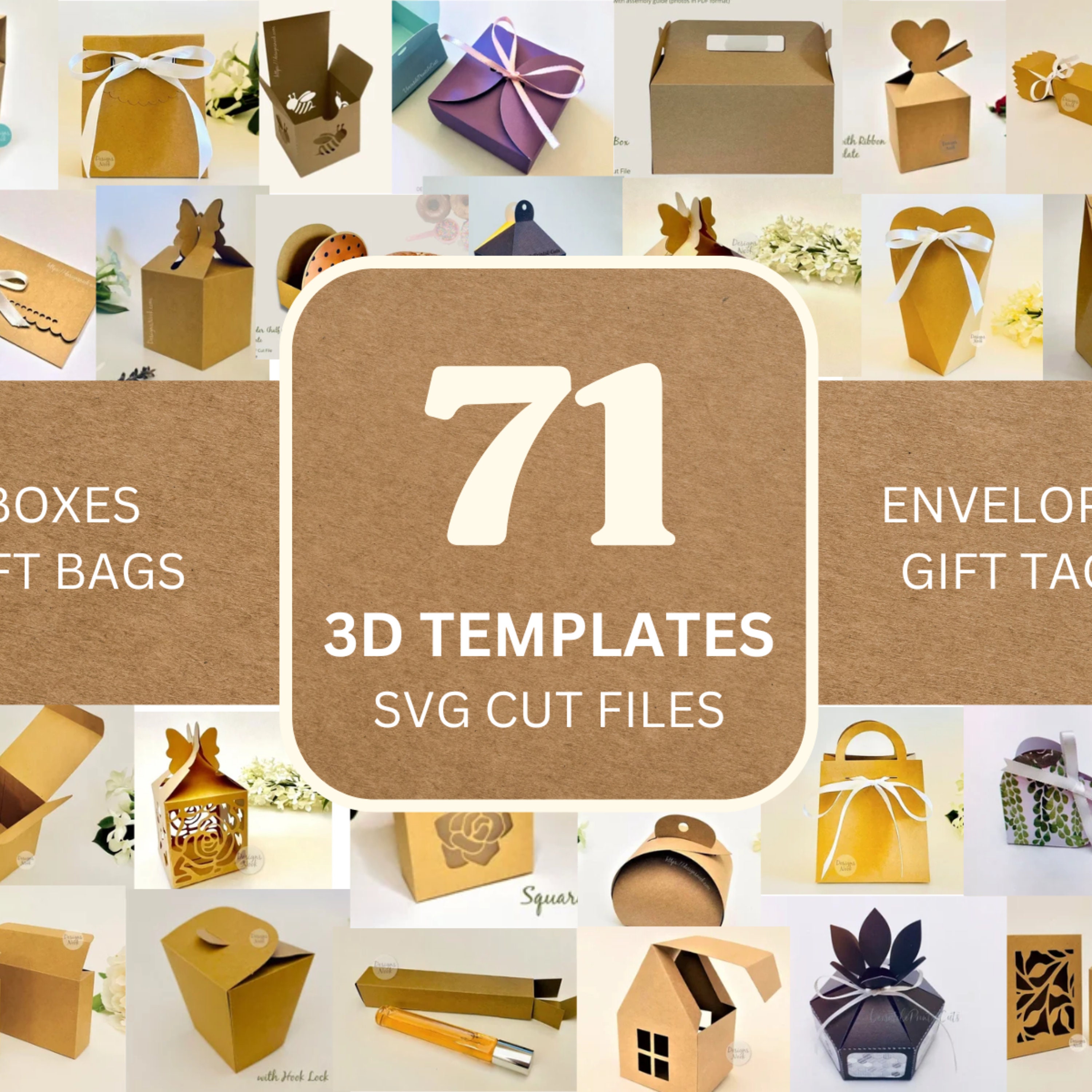 71 SVG Bundle, 3D Box Templates 3D Made Exclusively for Cricut ...
