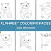 Cute Monster Letters Alphabet Coloring Pages, Educational Activity ...