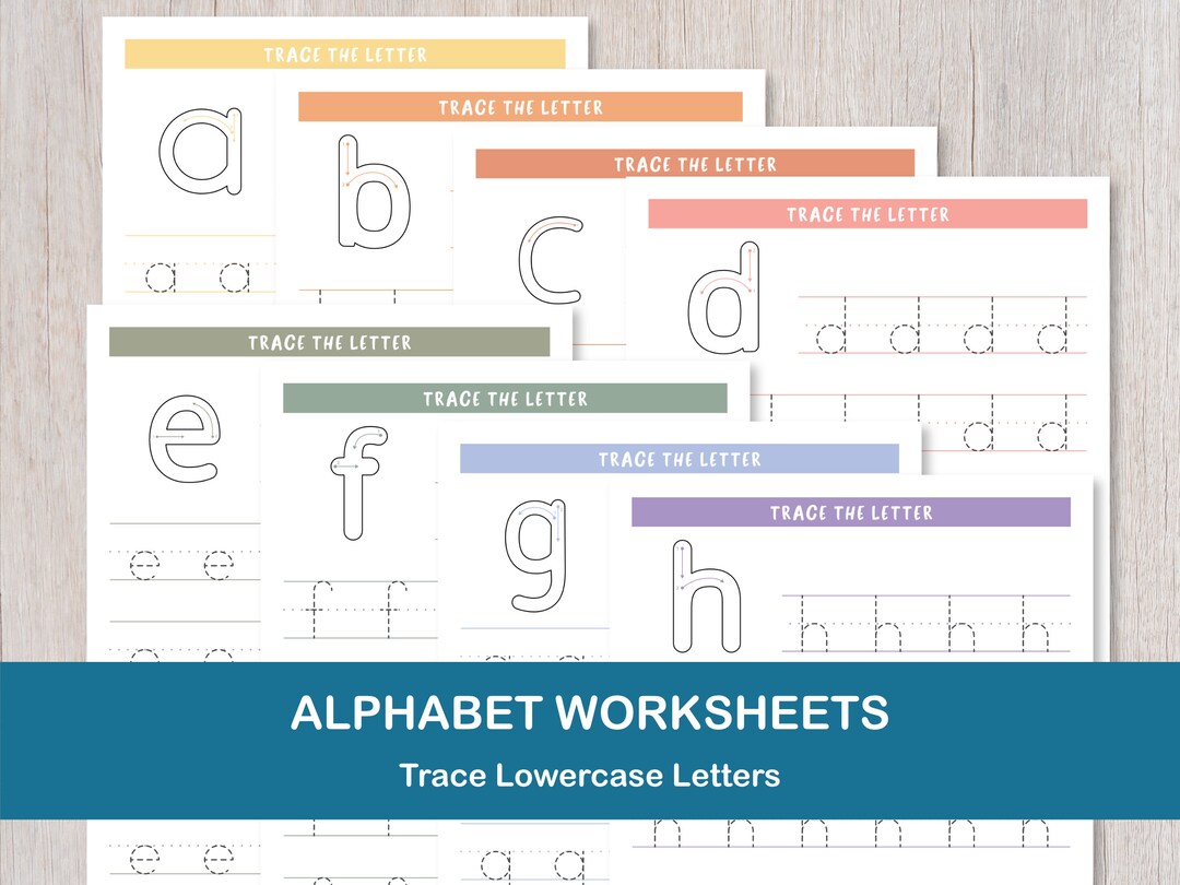 Lowercase Alphabet Tracing Worksheets | Colorful Printable Letter ...