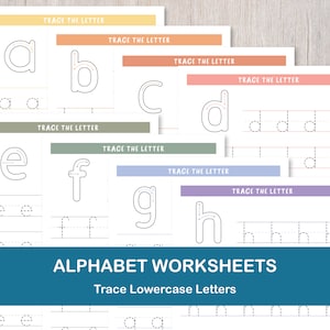Lowercase Alphabet Tracing Worksheets | Colorful Printable Letter ...