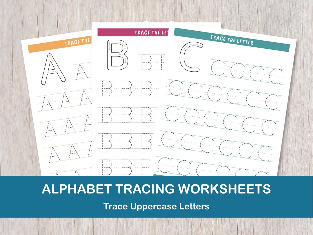 Uppercase Alphabet Tracing Worksheets | Printable Letter Worksheets for ...