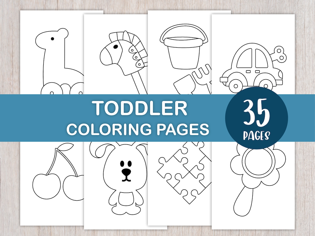 Simple Toddler Coloring Pages, Easy Coloring Book for Kids, Preschool ...