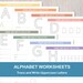 Handwriting Practice Sheets, Uppercase Alphabet Letters, Colorful ...
