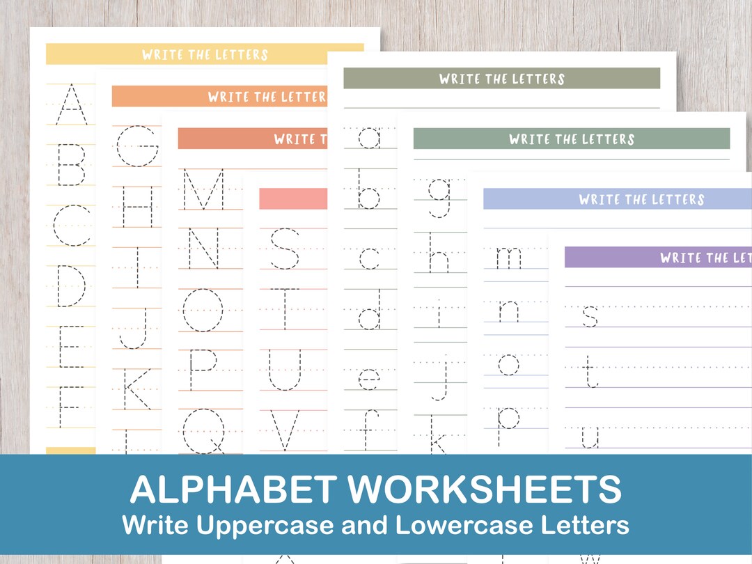 Handwriting Practice Sheets for Early Learning, Printable Alphabet ...