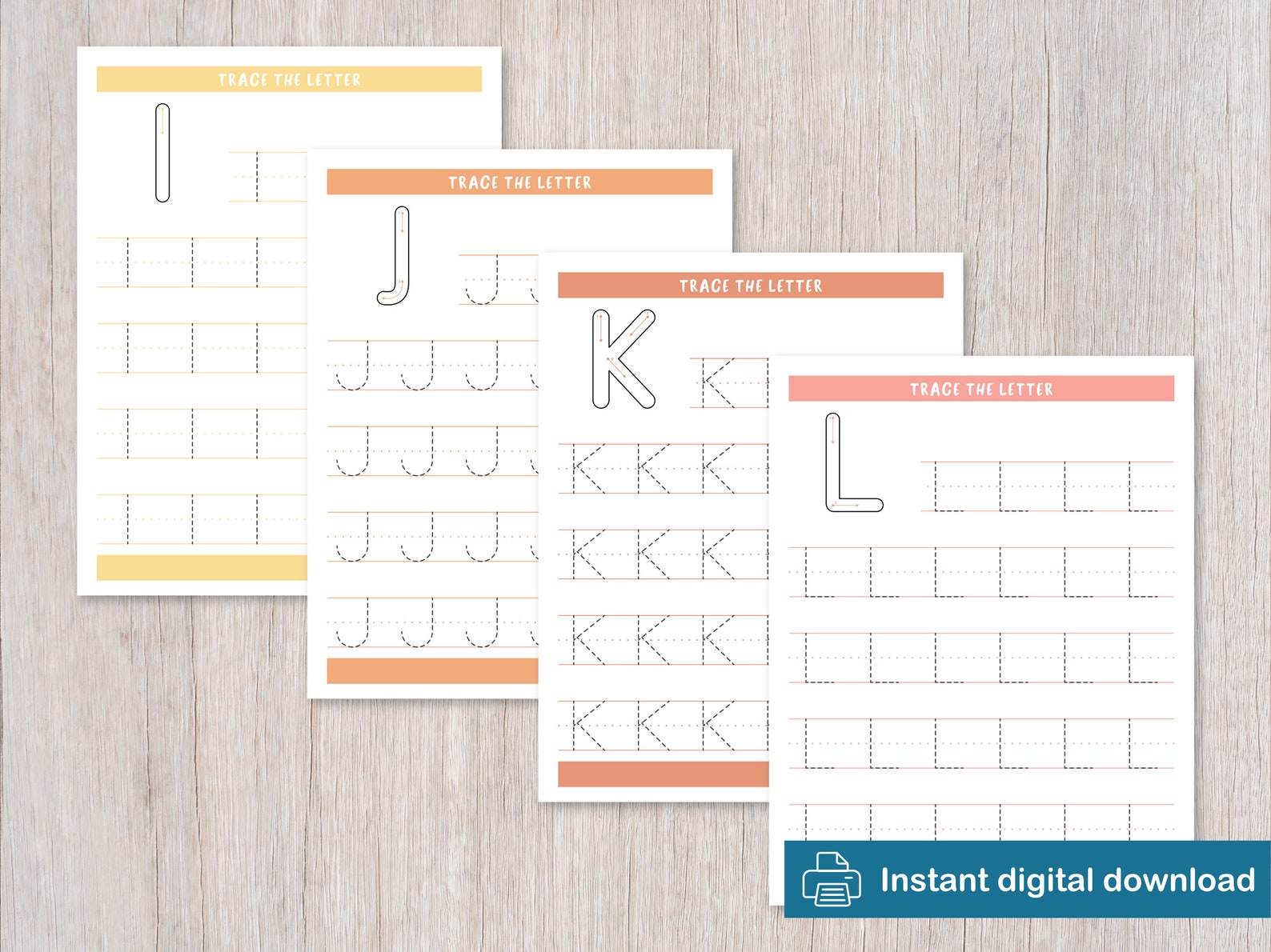 Uppercase Alphabet Tracing Worksheets | Colorful Printable Letter ...