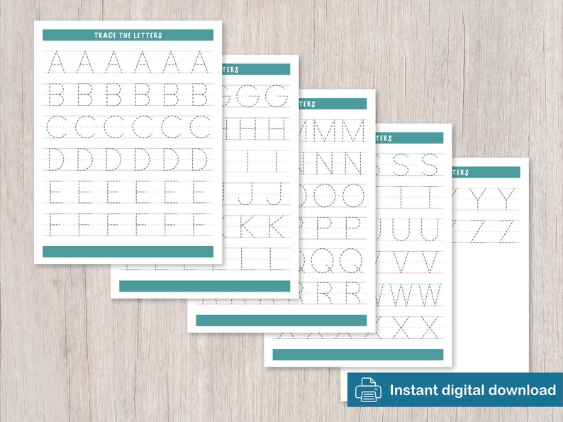 Alphabet Tracing Worksheets for Kids | Printable Letter Tracing Sheets ...