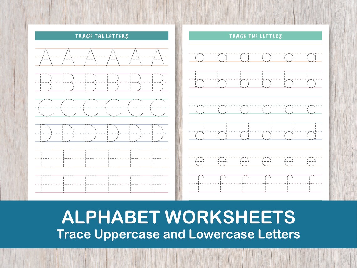 Alphabet Tracing Worksheets for Kids Printable Letter Tracing Sheets ...