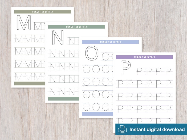 Uppercase Alphabet Tracing Worksheets | Colorful Printable Letter ...