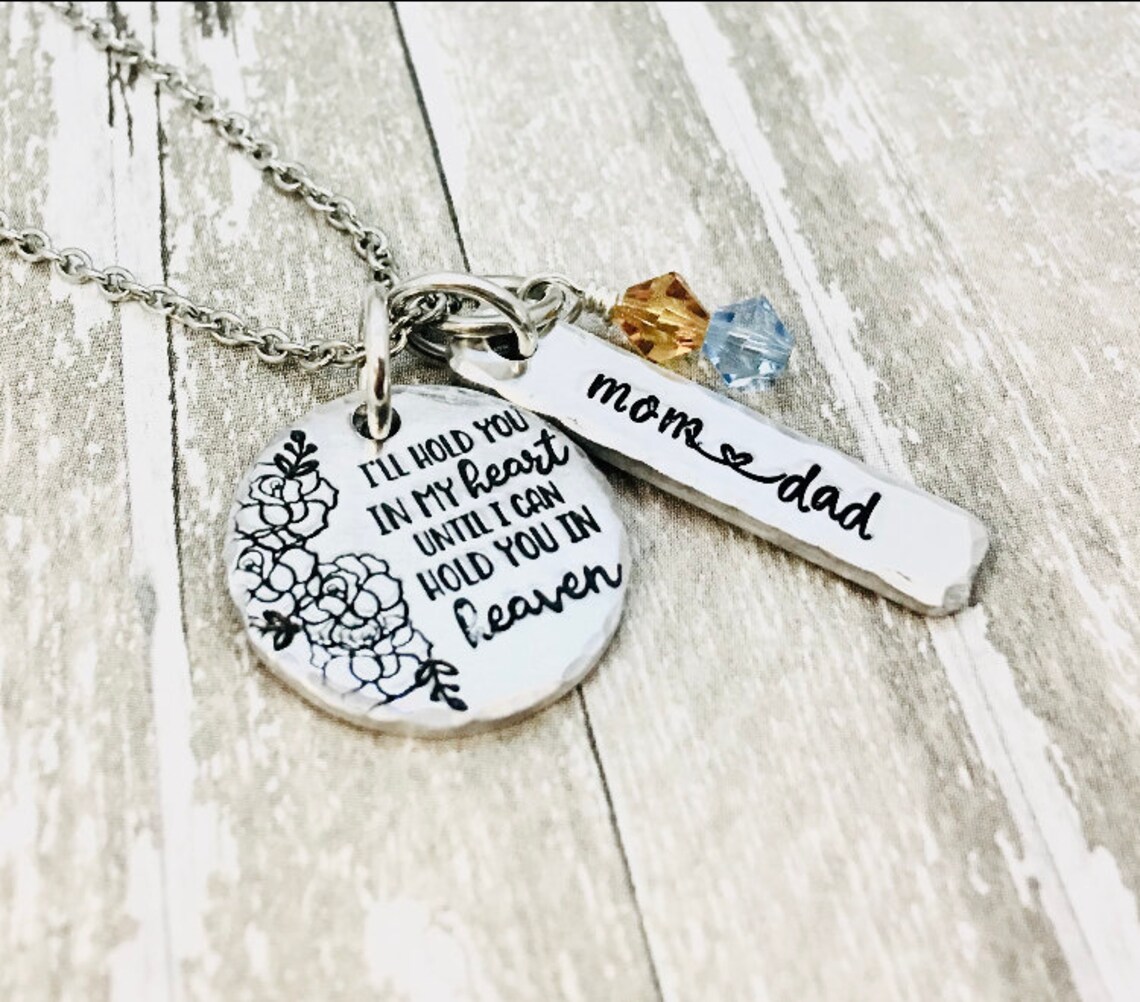 Engrave Loss Necklace Memorial Gift Memorial Necklace Baby - Etsy