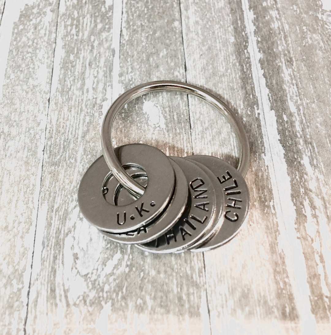 Personalized Engraved Washer Keychain, Token, National Park Bucket List ...