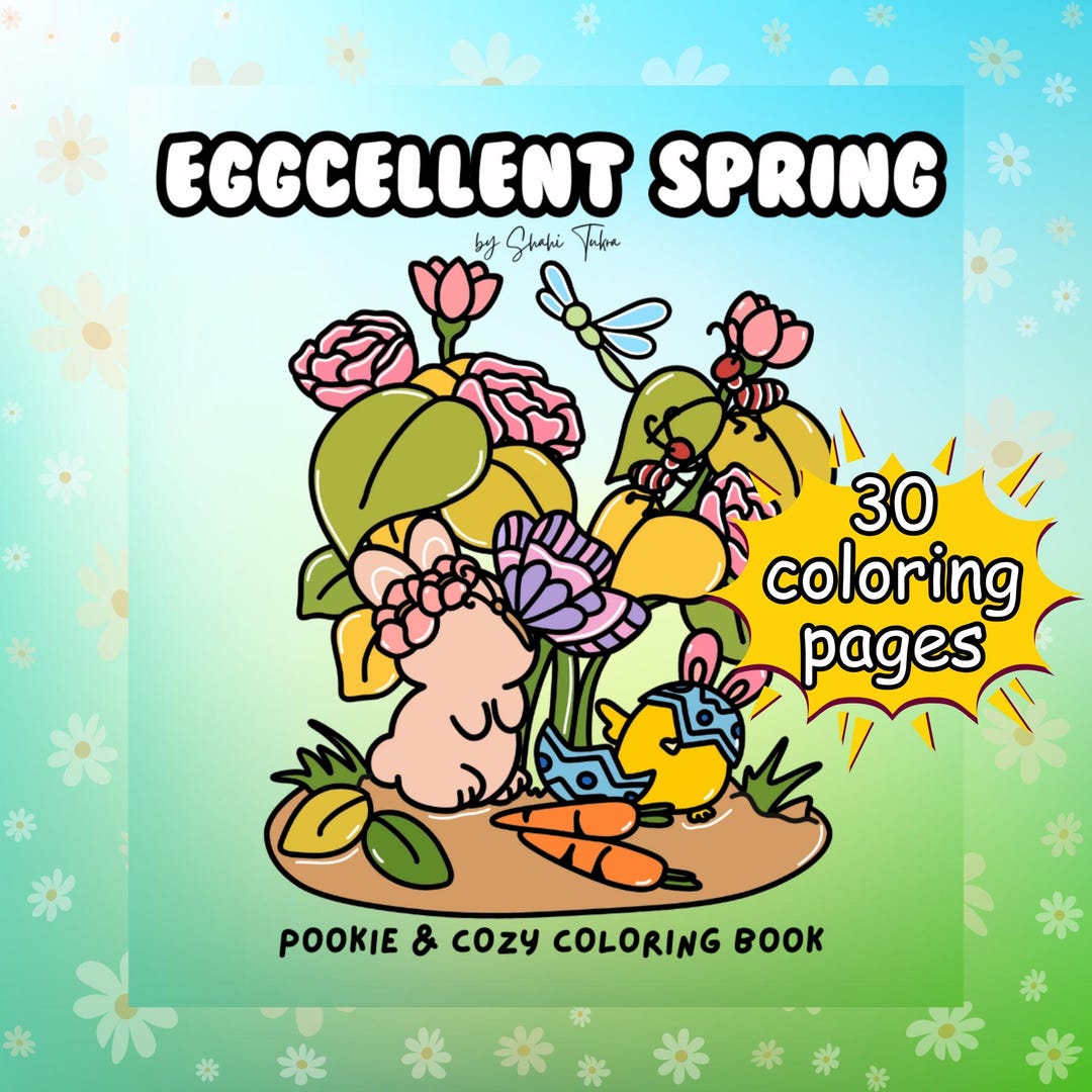 Eggcellent Spring Coloring Book Cozy, Comfy and Relaxing Spring ...