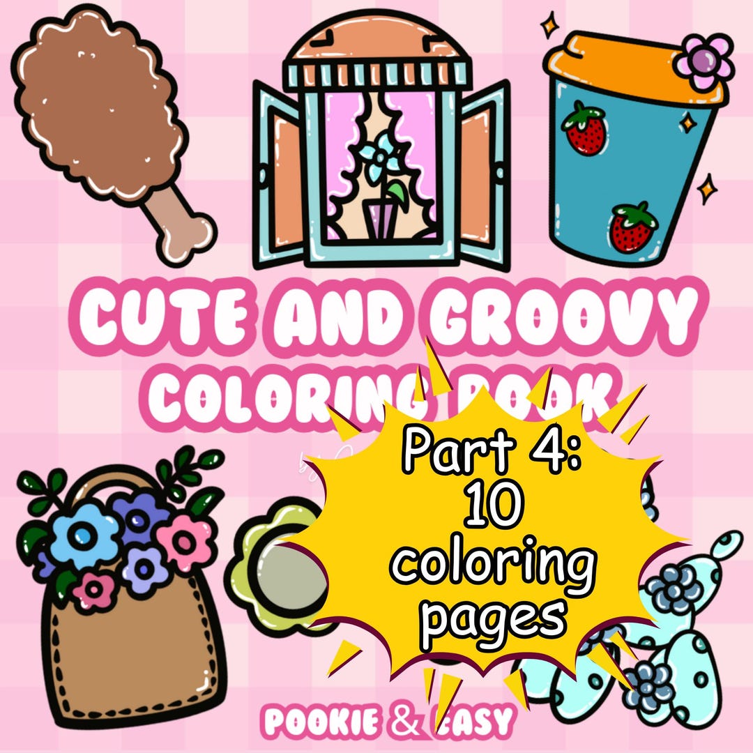 Cute Coloring Book Bold and Easy Cute Coloring Pages Cosy En ...