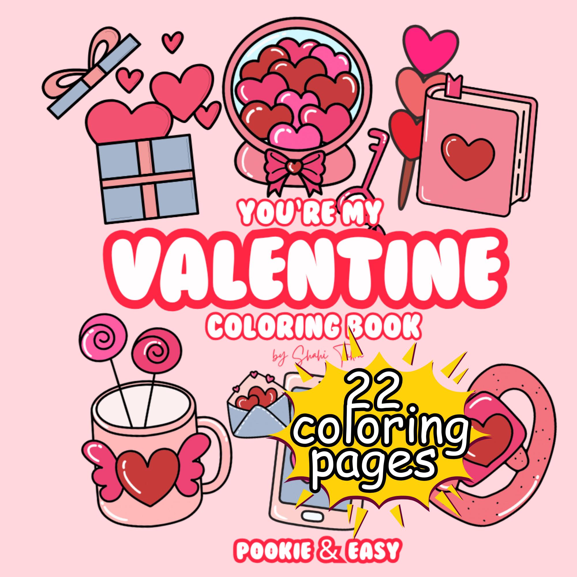 Valentine Coloring Pages Bold and Easy Valentine Color Book Cosy En ...