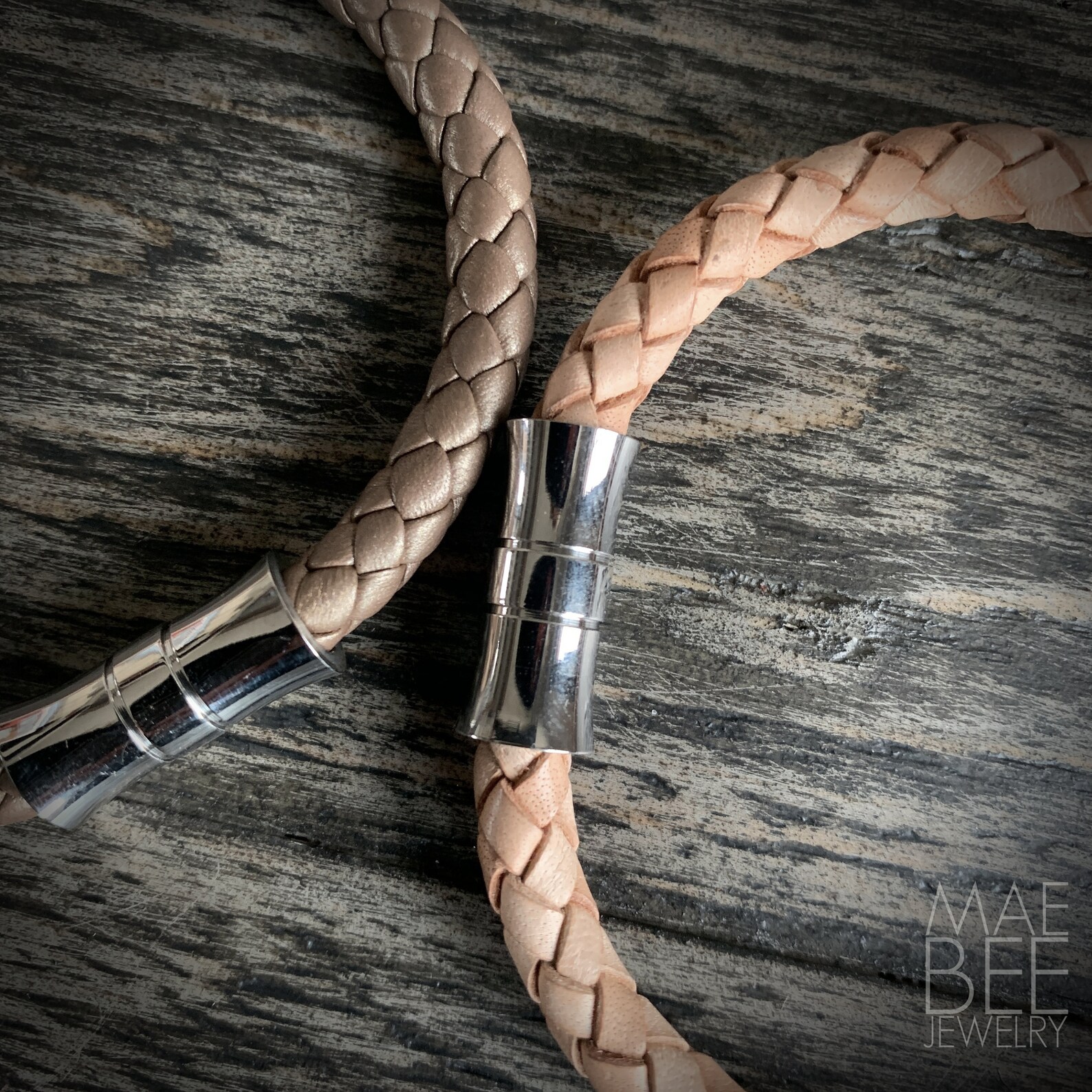 Braided Leather Bracelet Leather Stack Bracelet Womens or - Etsy