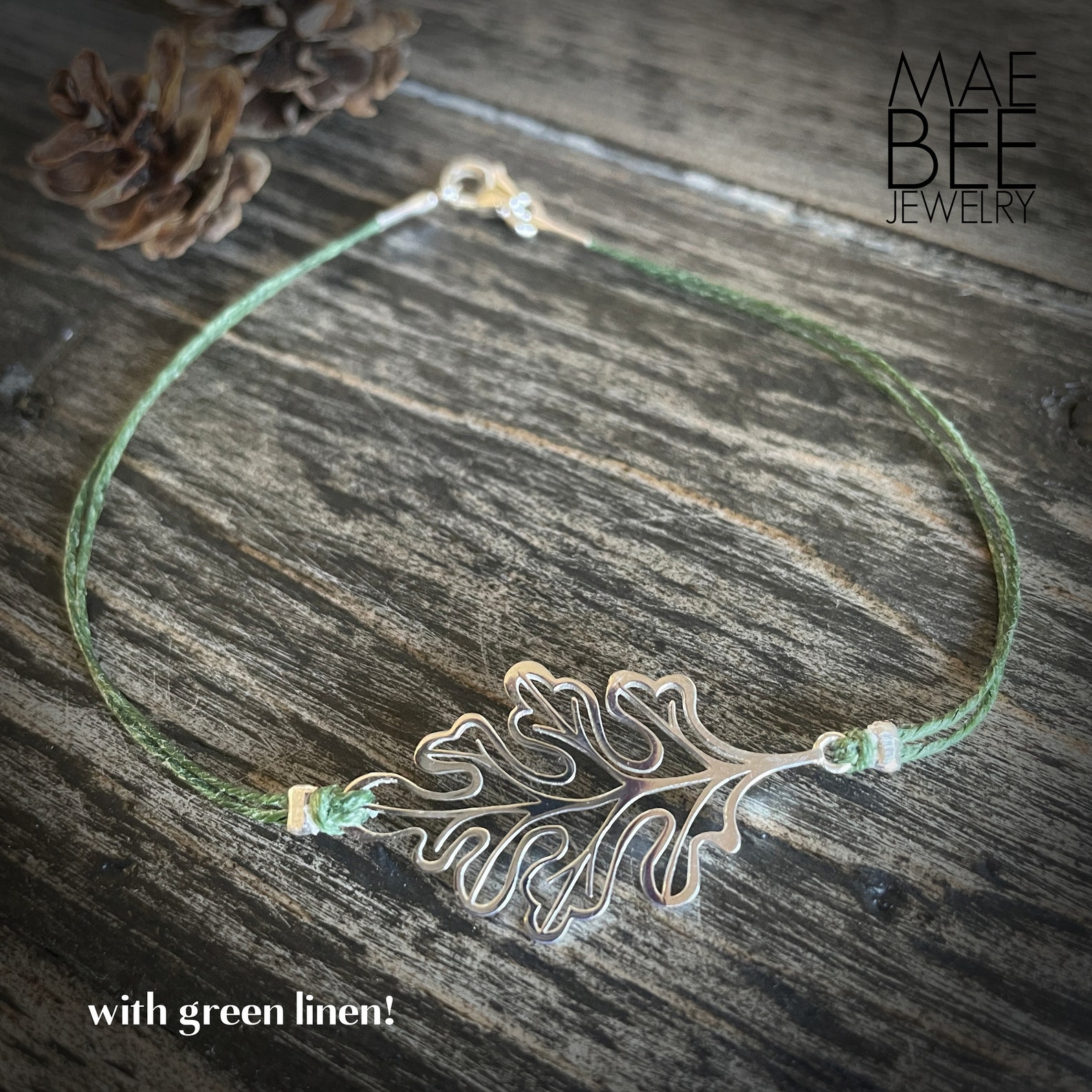 Oak Tree Leaf Bracelet Gardener Bracelet Plant Lady - Etsy