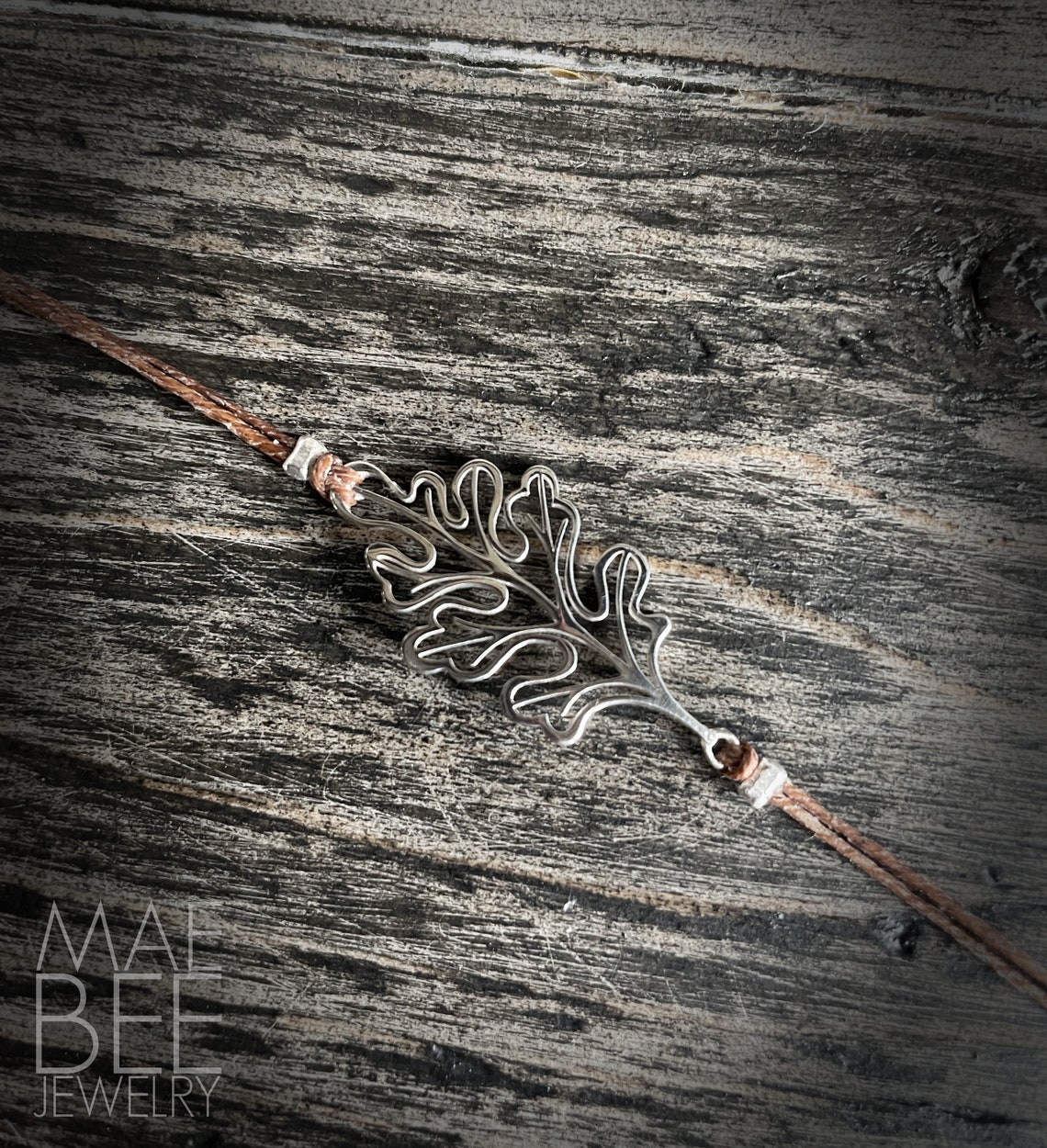 Oak Tree Leaf Bracelet Gardener Bracelet Plant Lady - Etsy