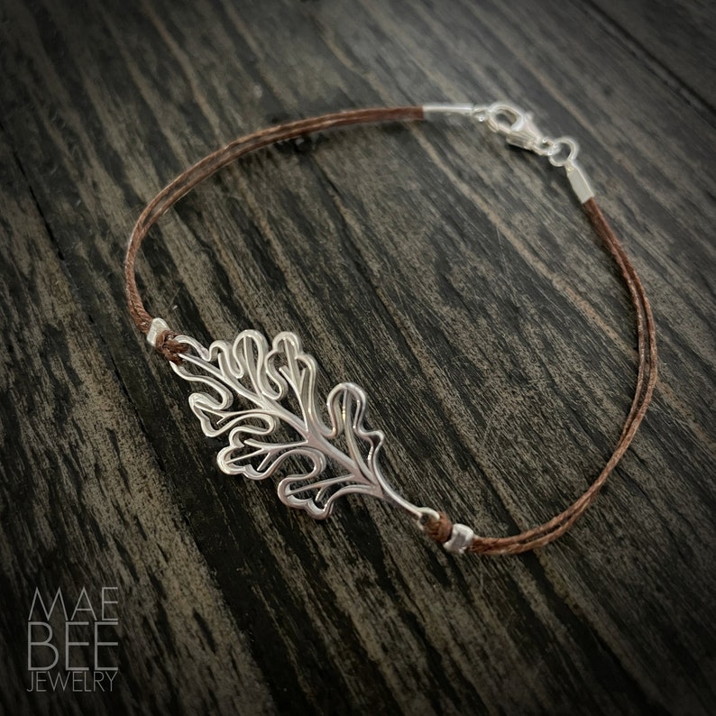 Oak Tree Leaf Bracelet Gardener Bracelet Plant Lady - Etsy