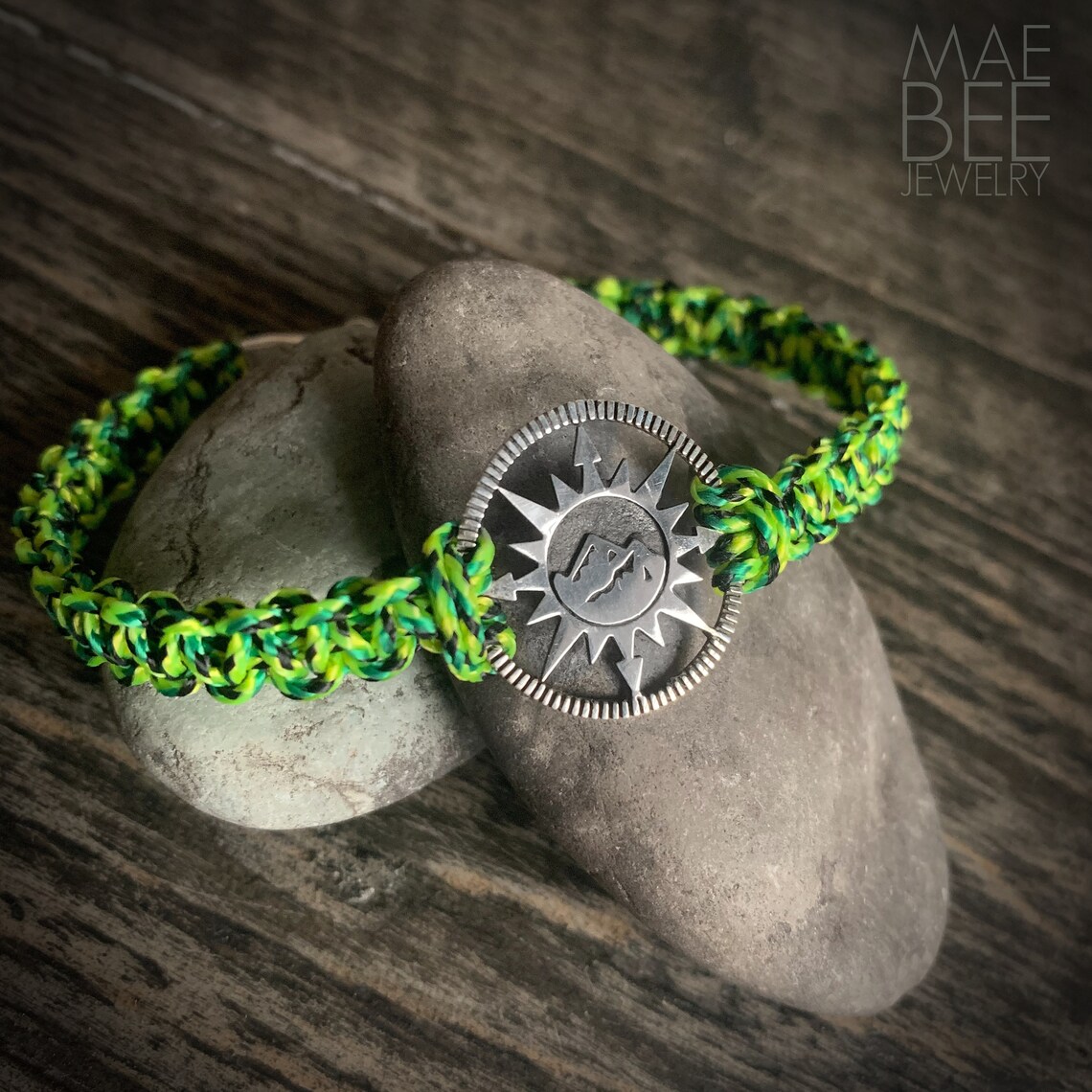 Rock Climbing Bracelet Mountain Compass Bracelet Wanderlust | Etsy